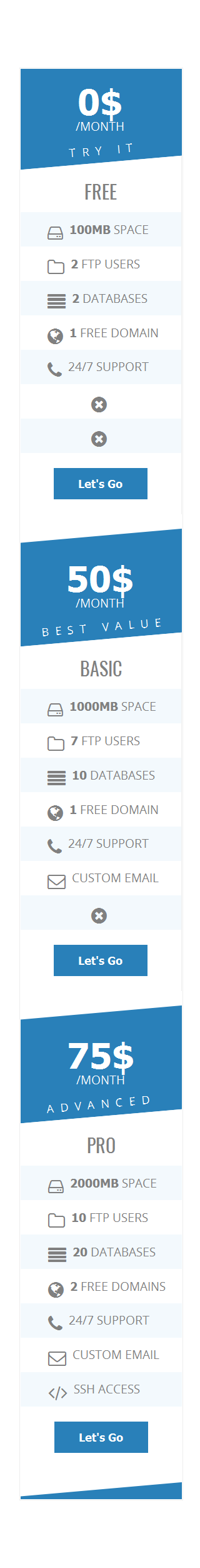 Slope - Flat Pricing Table by MondayFlight | CodeCanyon
